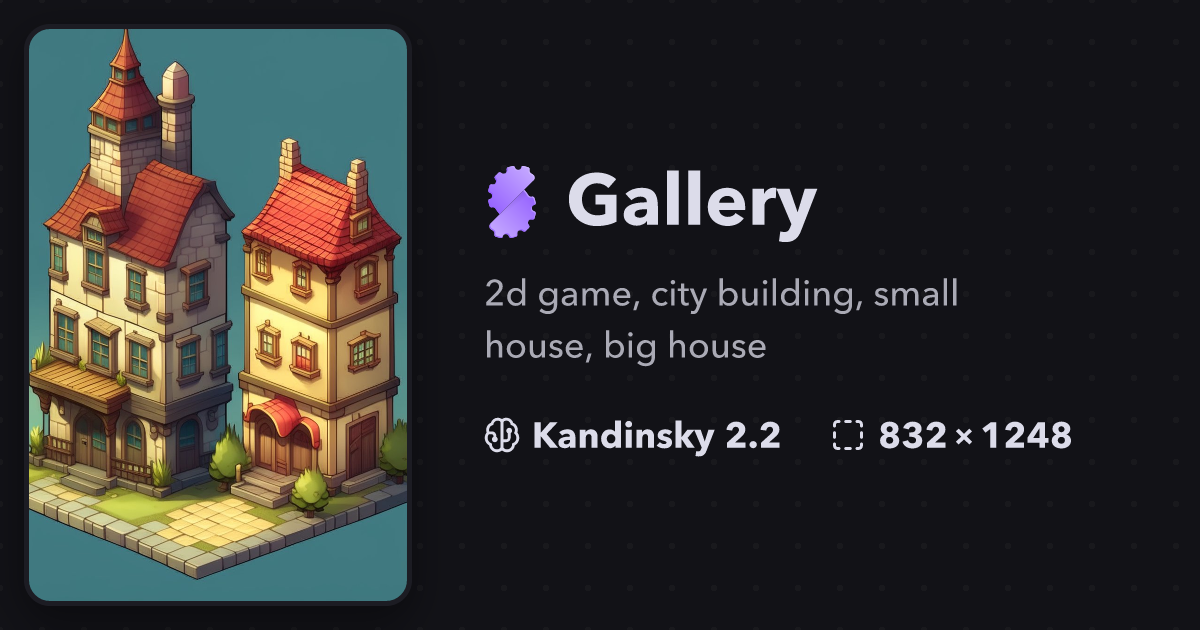 "2d game, city building, small house, ..." | Gallery | Stablecog