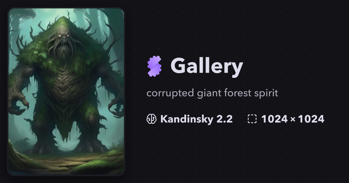"corrupted giant forest spirit" | Gallery | Stablecog