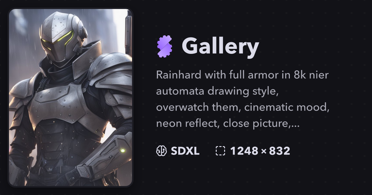 Rainhard with full armor in 8k nier automata drawi... | Gallery