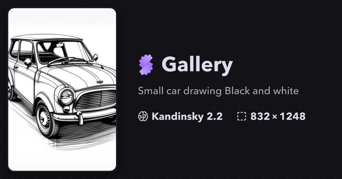 "Small car drawing Black and white" | Gallery | Stablecog