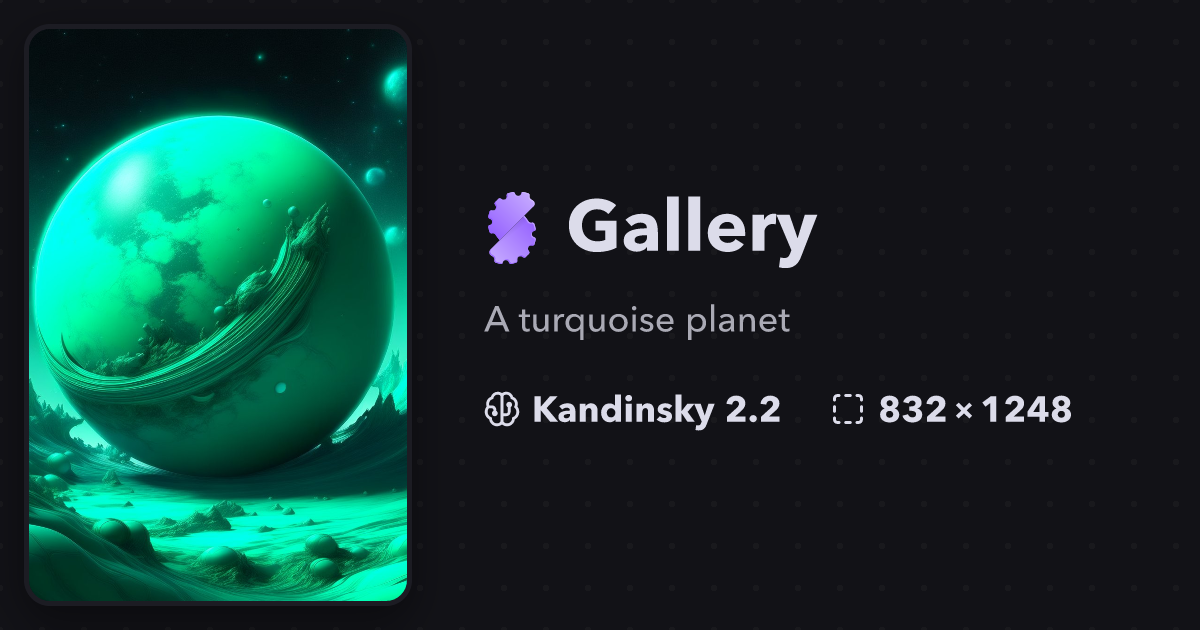 "A turquoise planet" | Gallery | Stablecog