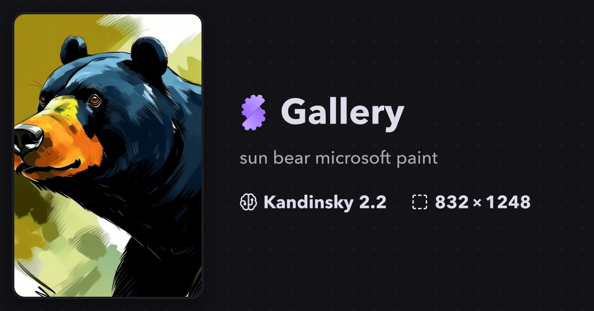 "sun bear microsoft paint" | Gallery | Stablecog