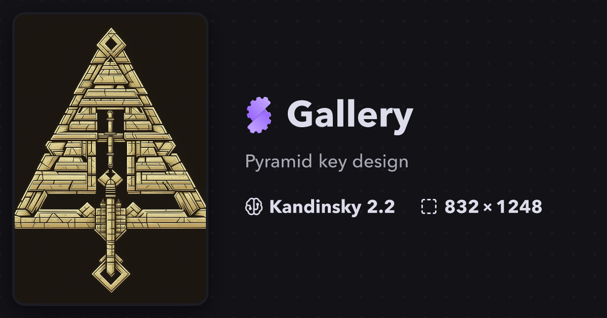 "Pyramid key design" | Gallery | Stablecog
