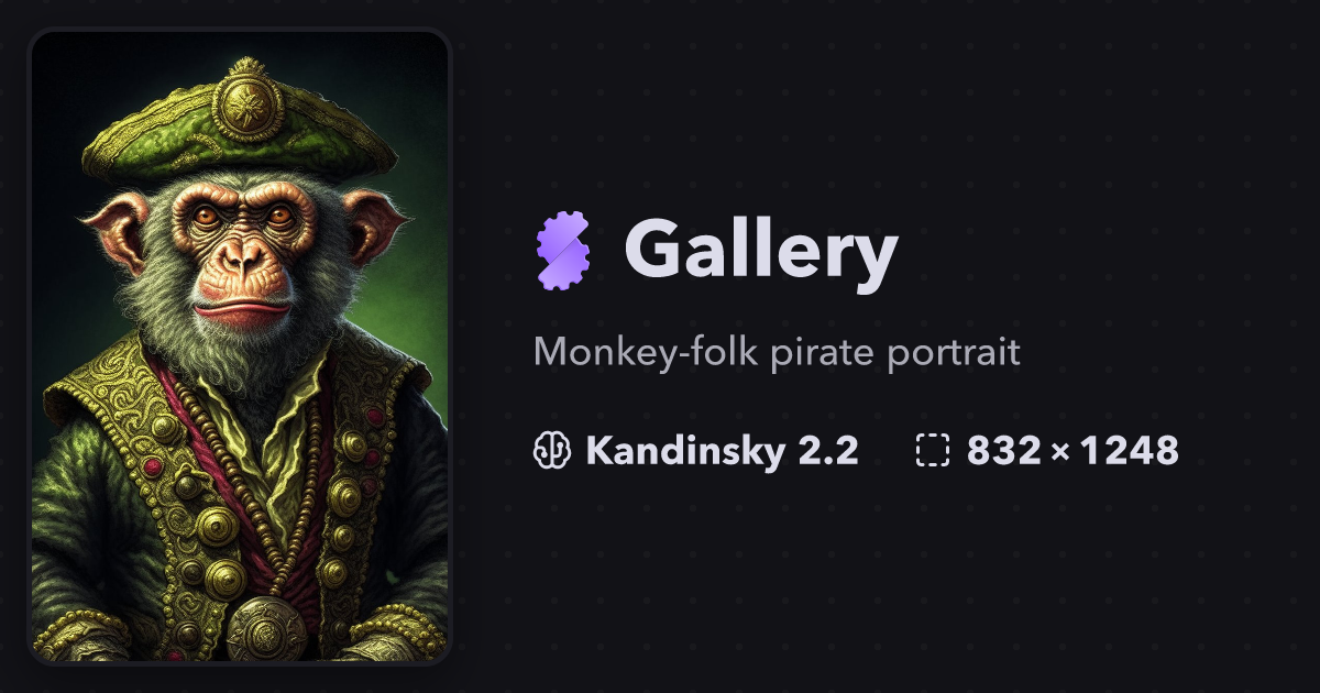 "Monkey-folk pirate portrait" | Gallery | Stablecog