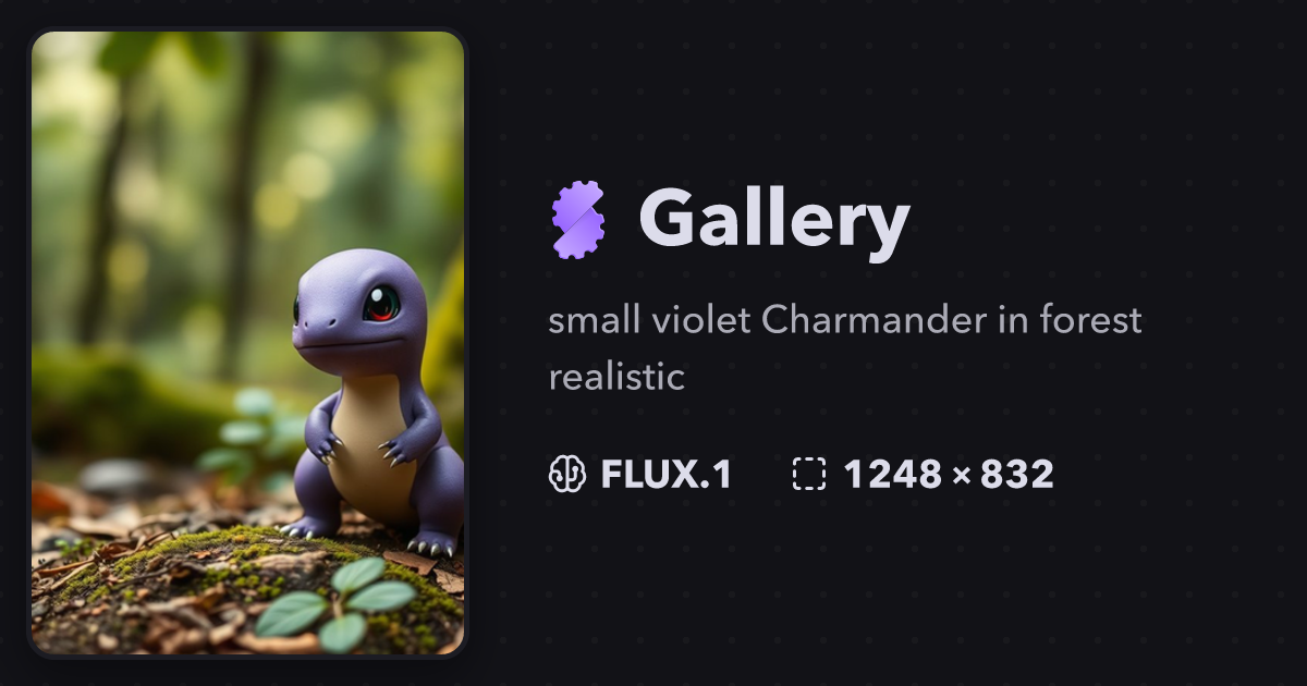 "small violet Charmander in forest rea..." | Gallery | Stablecog