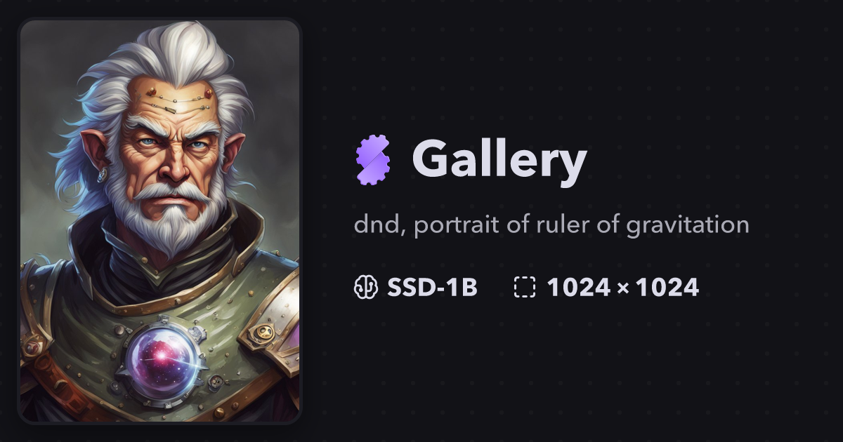 "dnd, portrait of ruler of gravitation" | Gallery | Stablecog