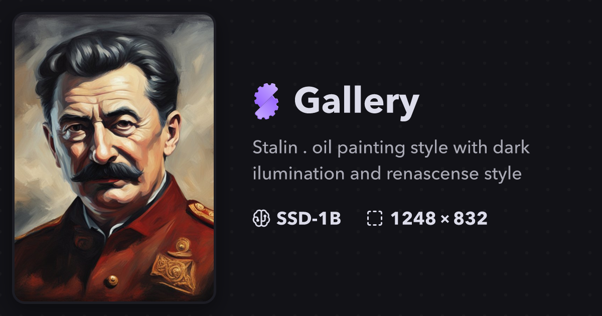 "Stalin . oil painting style with dark..." | Gallery | Stablecog