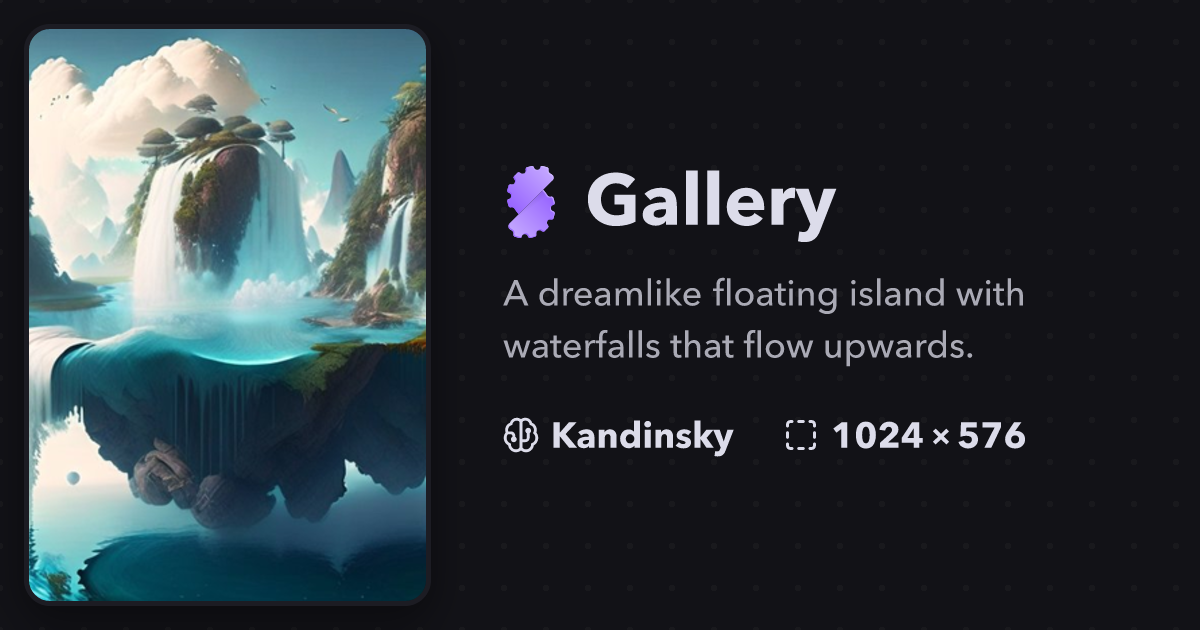 "A dreamlike floating island with wate..." | Gallery | Stablecog