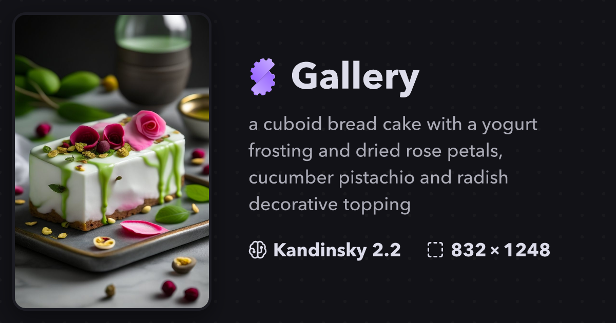 "a cuboid bread cake with a yogurt fro..." | Gallery | Stablecog