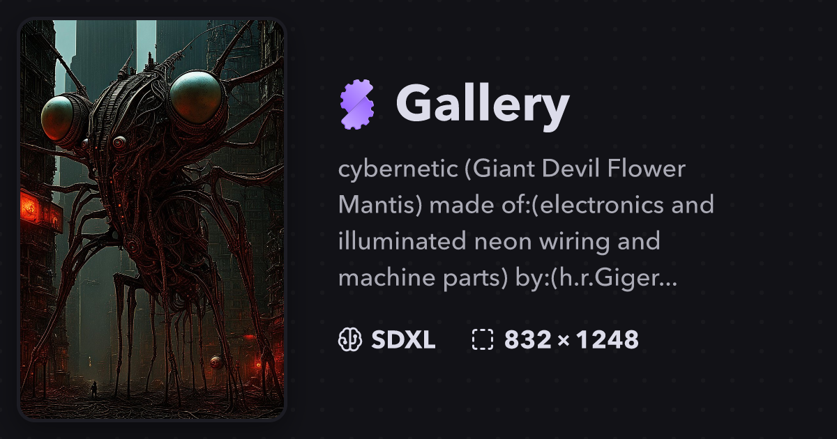 "cybernetic (Giant Devil Flower Mantis..." | Gallery | Stablecog