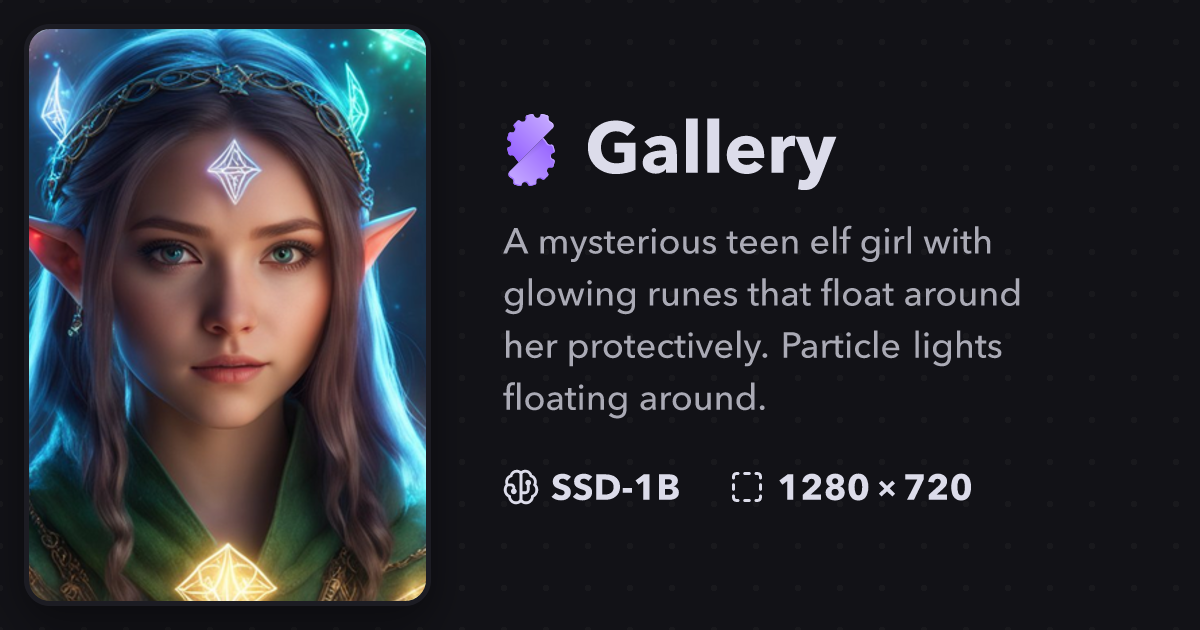 A mysterious teen elf girl with glowing runes that... | Gallery