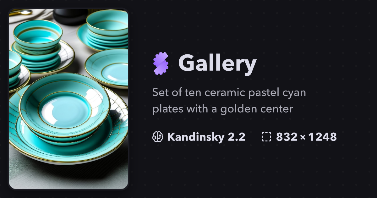 "Set of ten ceramic pastel cyan plates wi..." | Gallery | Stablecog