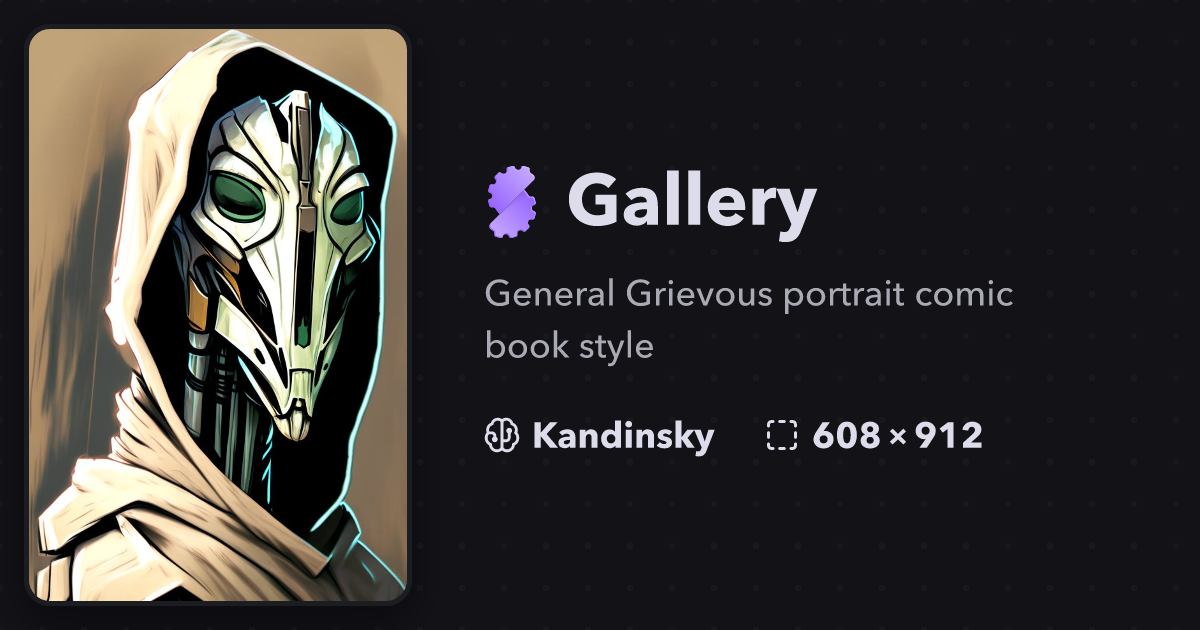 "General Grievous portrait comic book sty..." | Gallery | Stablecog
