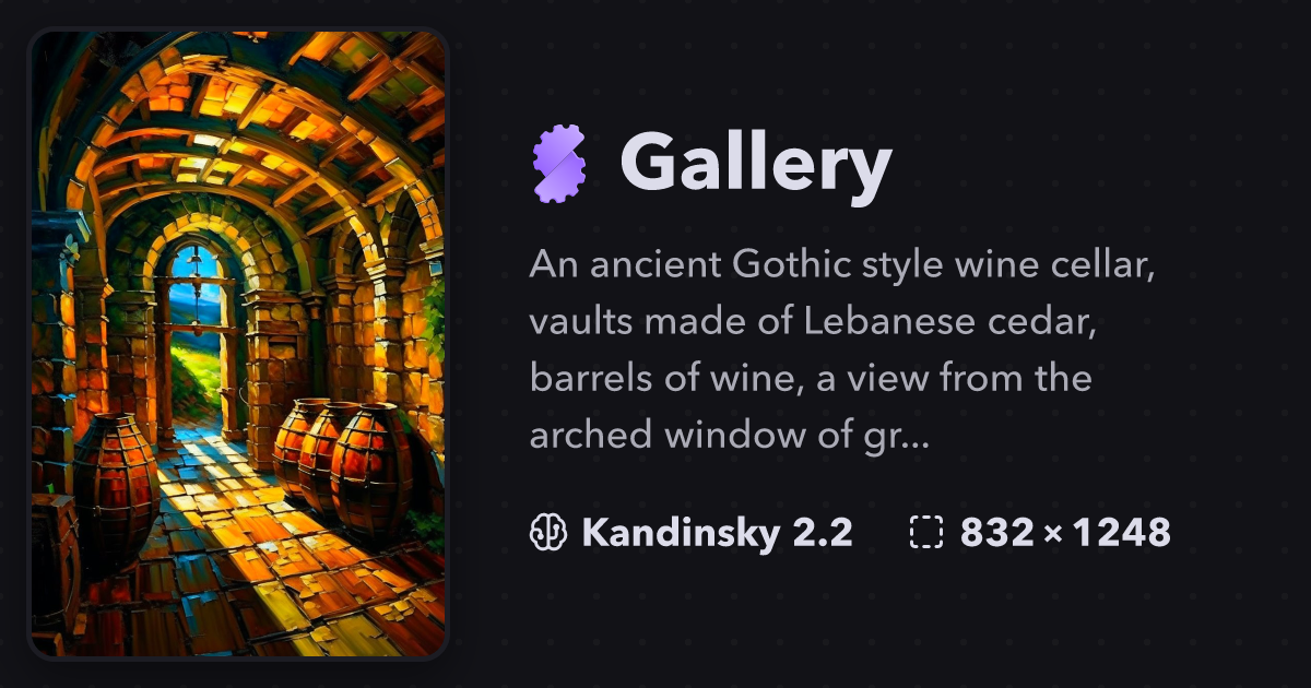 "An ancient Gothic style wine cellar, ..." | Gallery | Stablecog