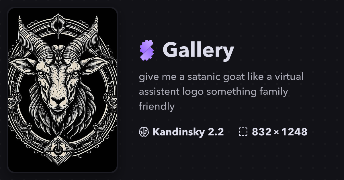 "give me a satanic goat like a virtual..." | Gallery | Stablecog