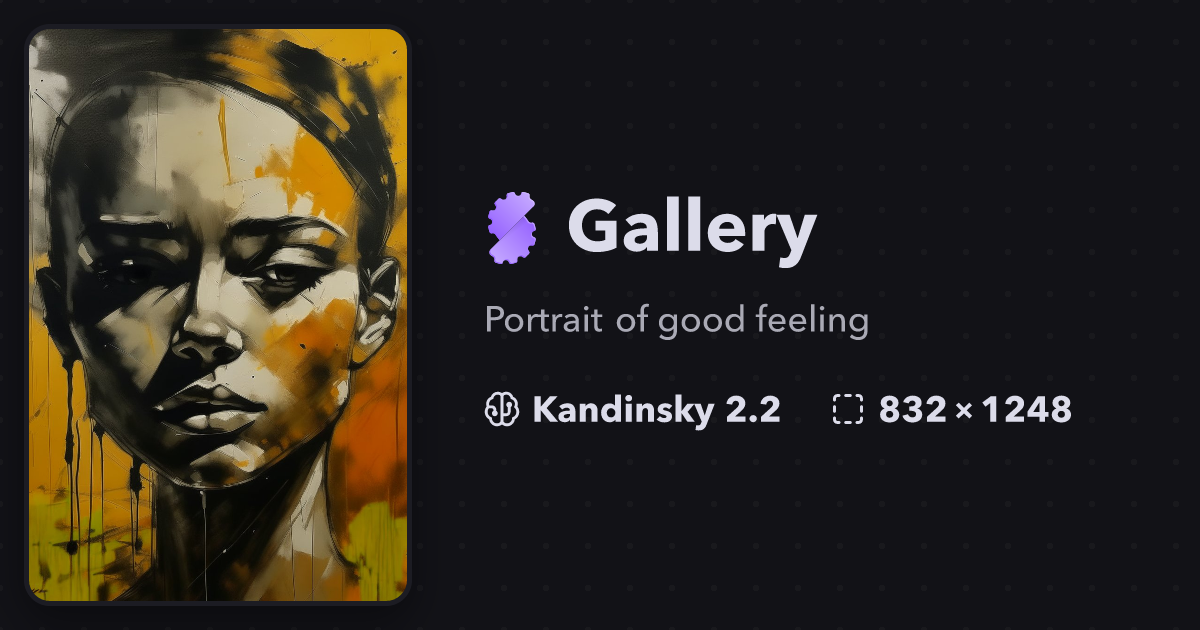 "Portrait of good feeling" | Gallery | Stablecog
