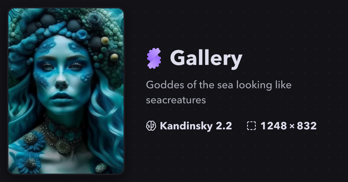 "Goddes of the sea looking like seacre..." | Gallery | Stablecog