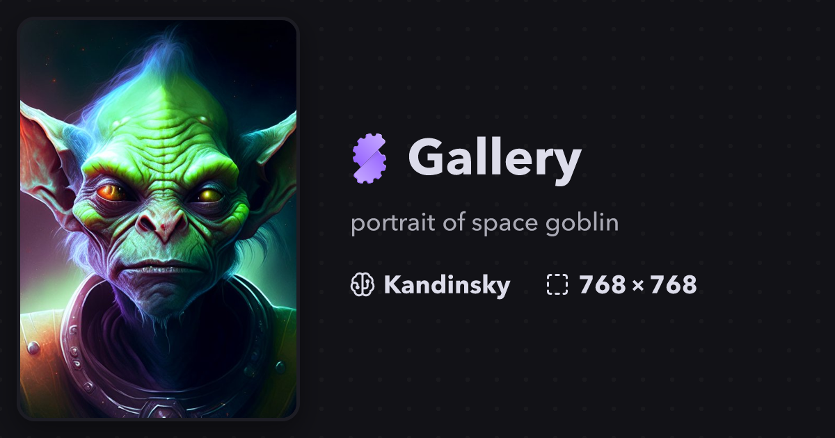 "portrait of space goblin" | Gallery | Stablecog