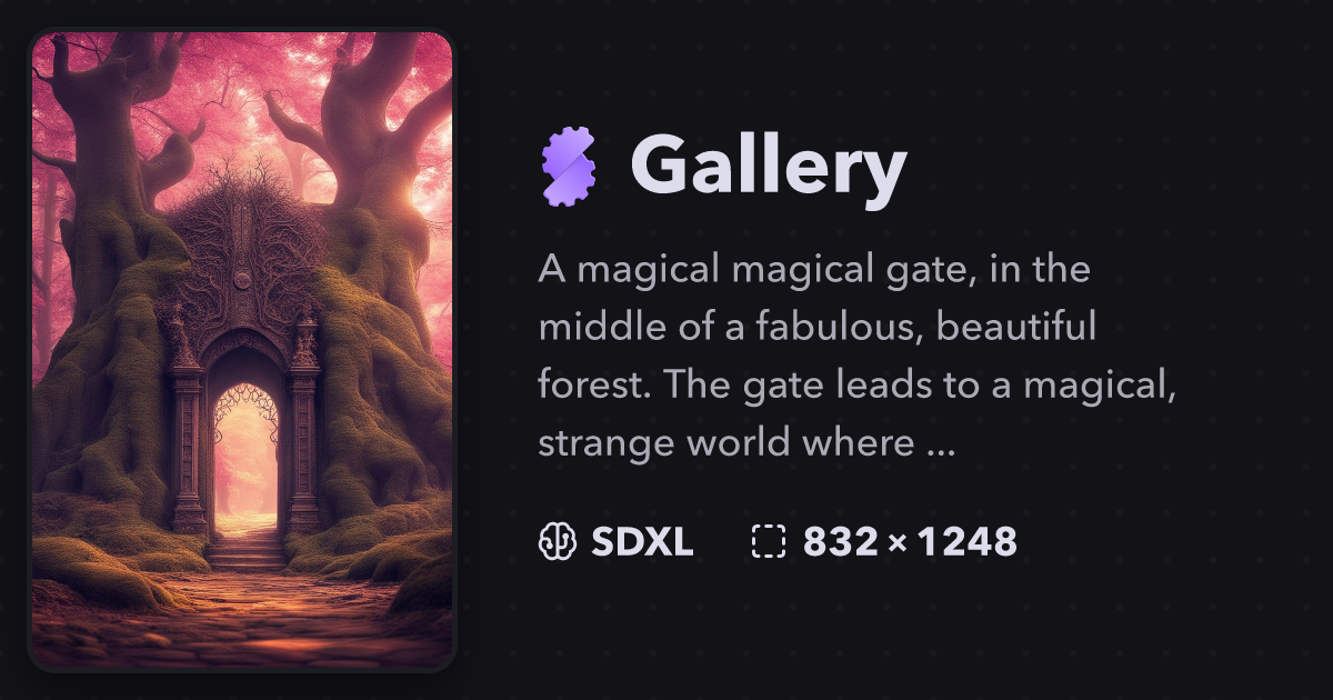 "A magical magical gate, in the middle..." | Gallery | Stablecog