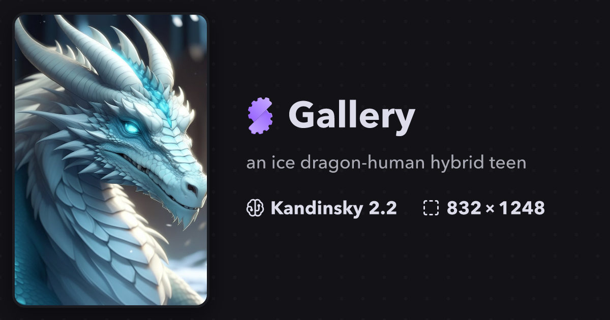 "an ice dragon-human hybrid teen" | Gallery | Stablecog