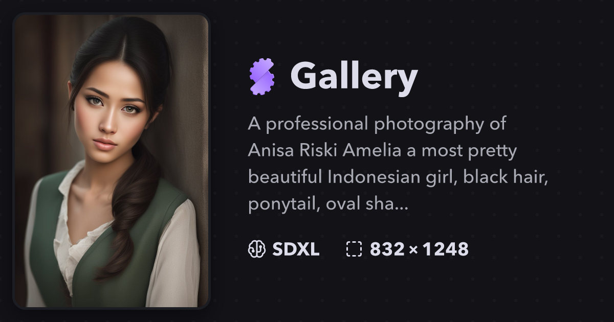 "A professional photography of Anisa R..." | Gallery | Stablecog