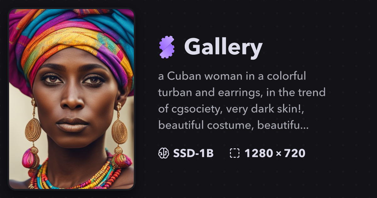 "a Cuban woman in a colorful turban an..." | Gallery | Stablecog