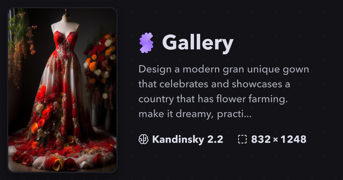 "Design a modern gran unique gown that..." | Gallery | Stablecog