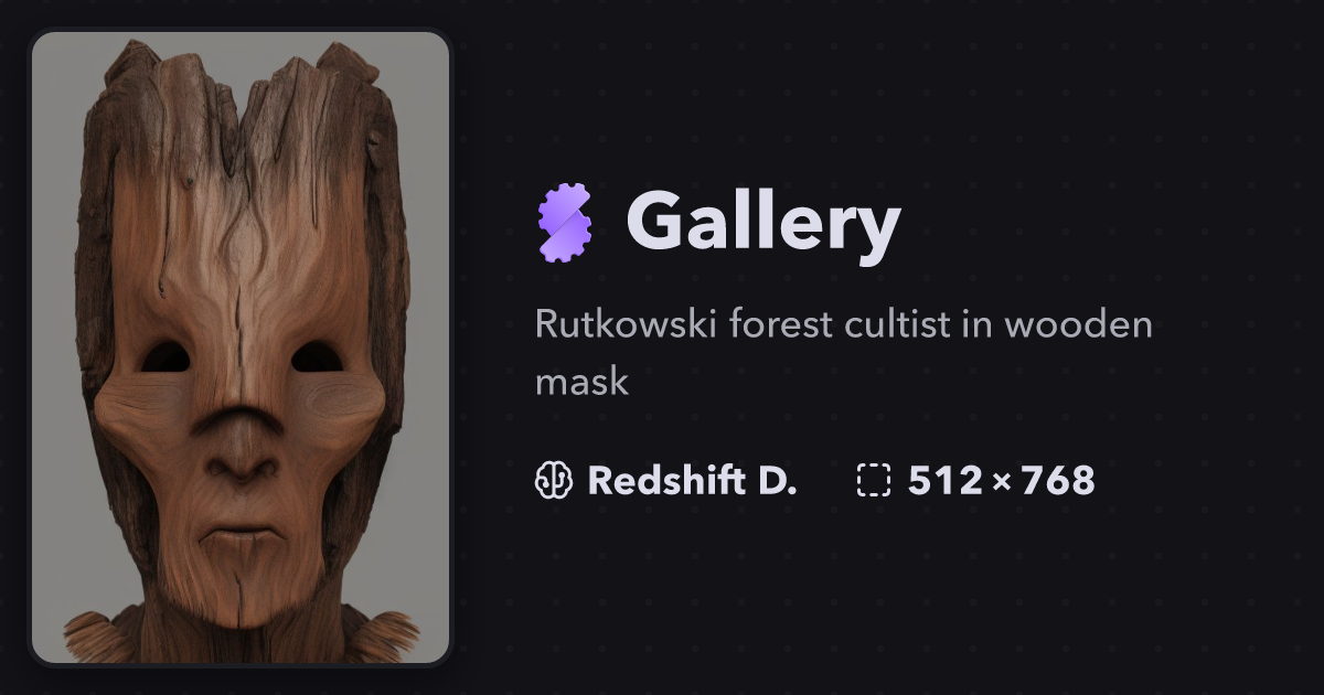 "Rutkowski forest cultist in wooden mask" | Gallery | Stablecog