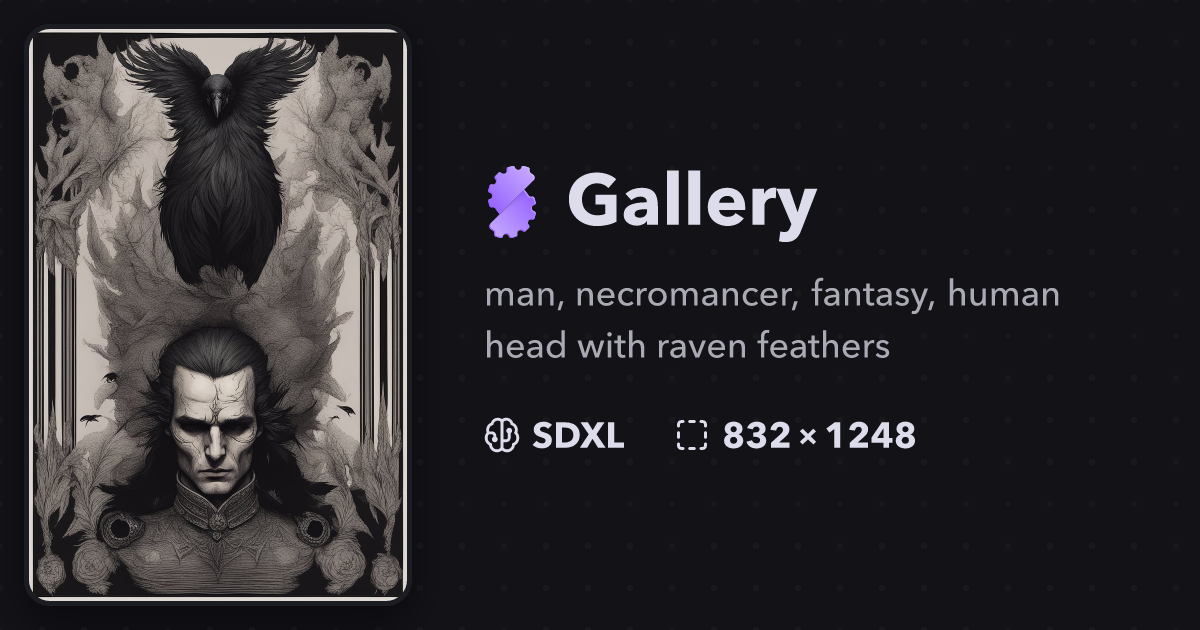Man, necromancer, fantasy, human head with raven f... | Gallery