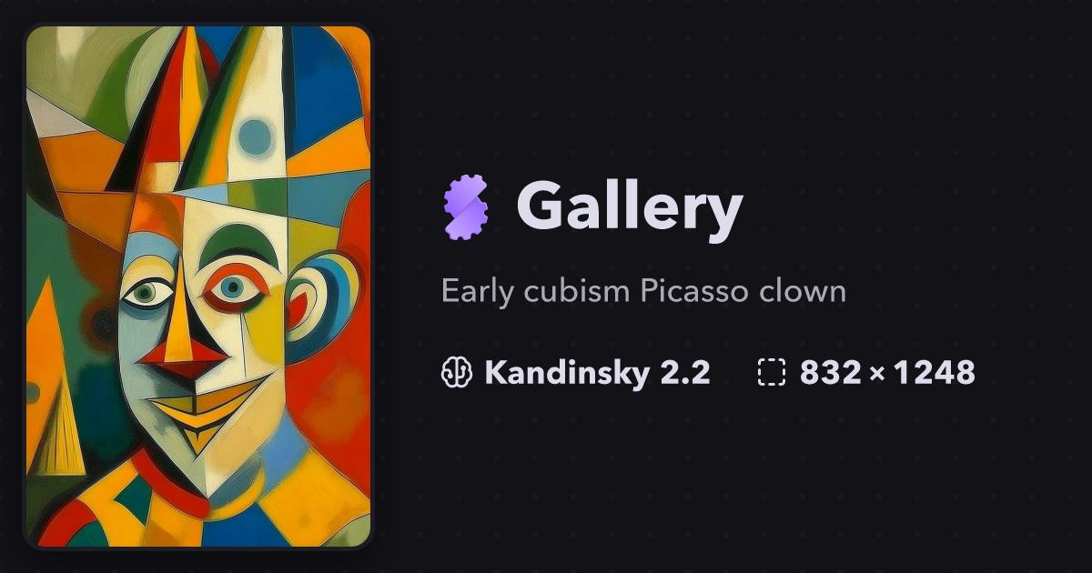 "Early cubism Picasso clown" | Gallery | Stablecog