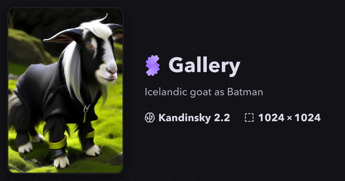 Icelandic goat as Batman | Gallery