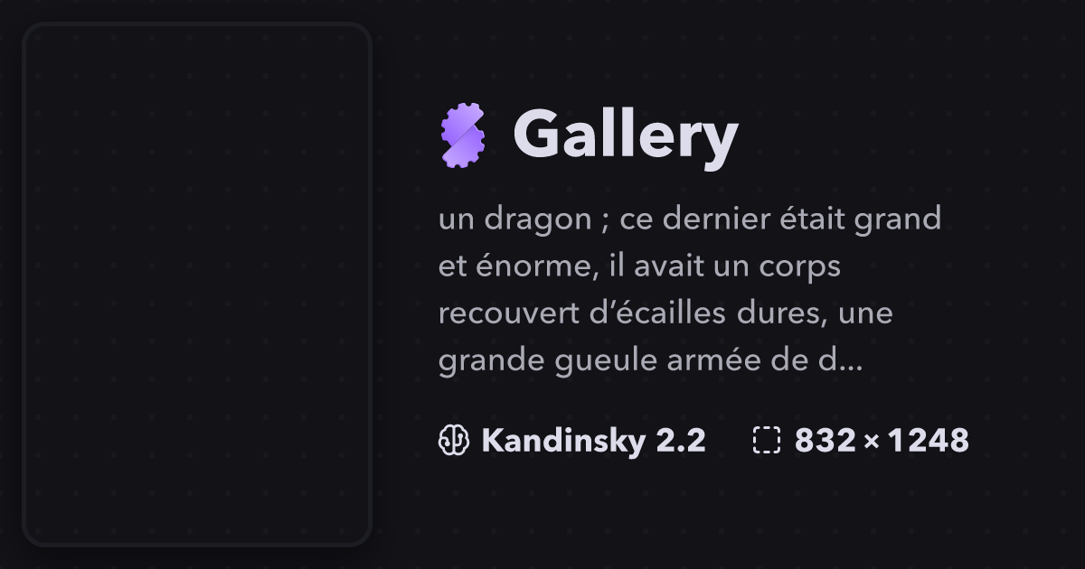 "un dragon ; ce dernier était grand et..." | Gallery | Stablecog