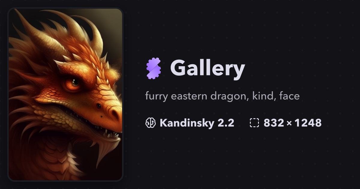 "furry eastern dragon, kind, face" | Gallery | Stablecog