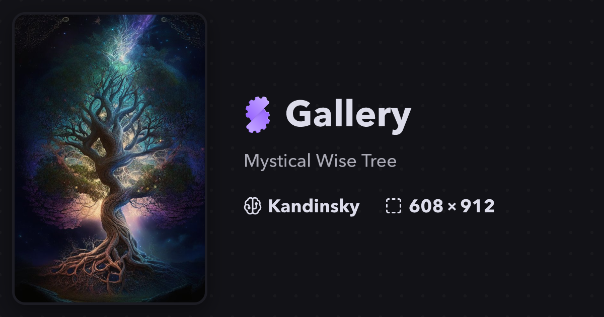 "Mystical Wise Tree" | Gallery | Stablecog