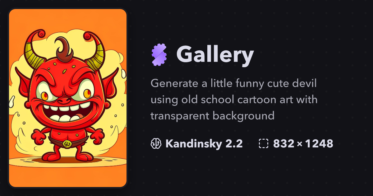 "Generate a little funny cute devil us..." | Gallery | Stablecog