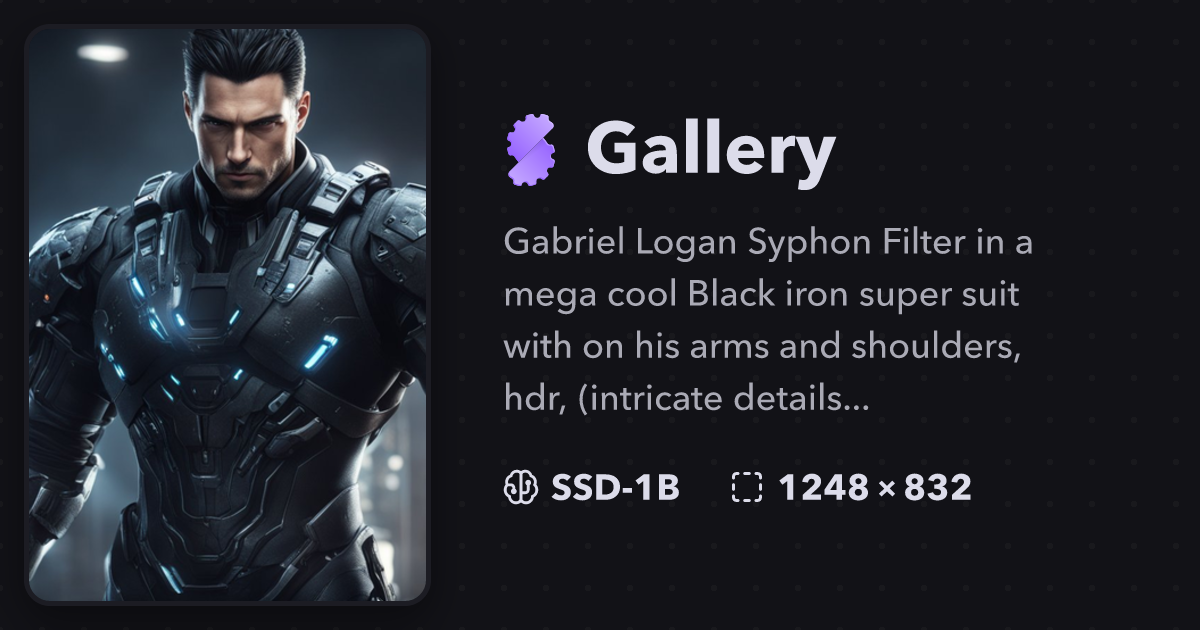 "Gabriel Logan Syphon Filter in a mega..." | Gallery | Stablecog