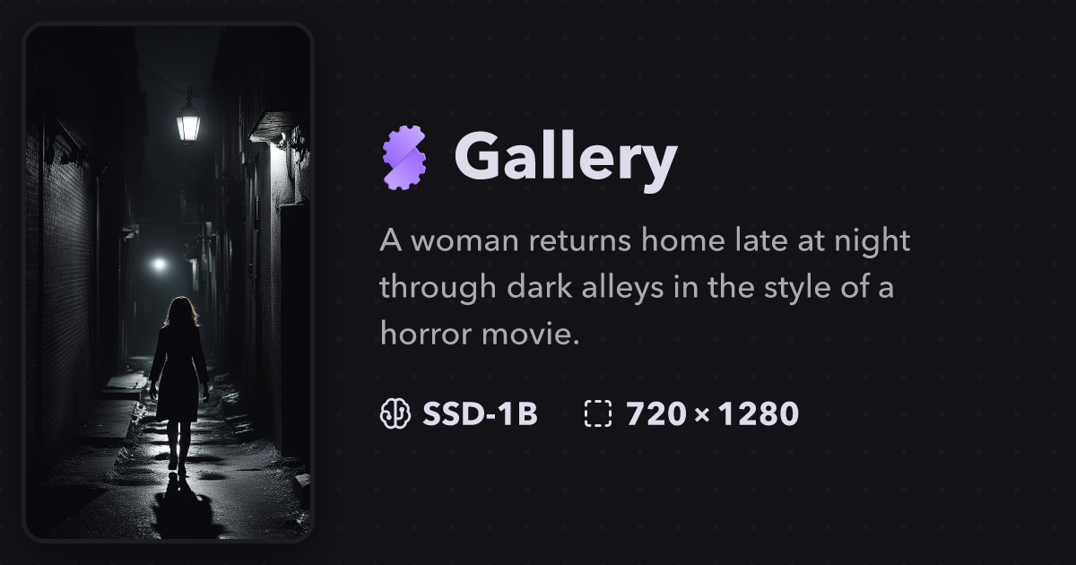 "A woman returns home late at night th..." | Gallery | Stablecog