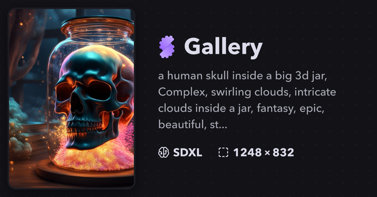 "a human skull inside a big 3d jar, Co..." | Gallery | Stablecog