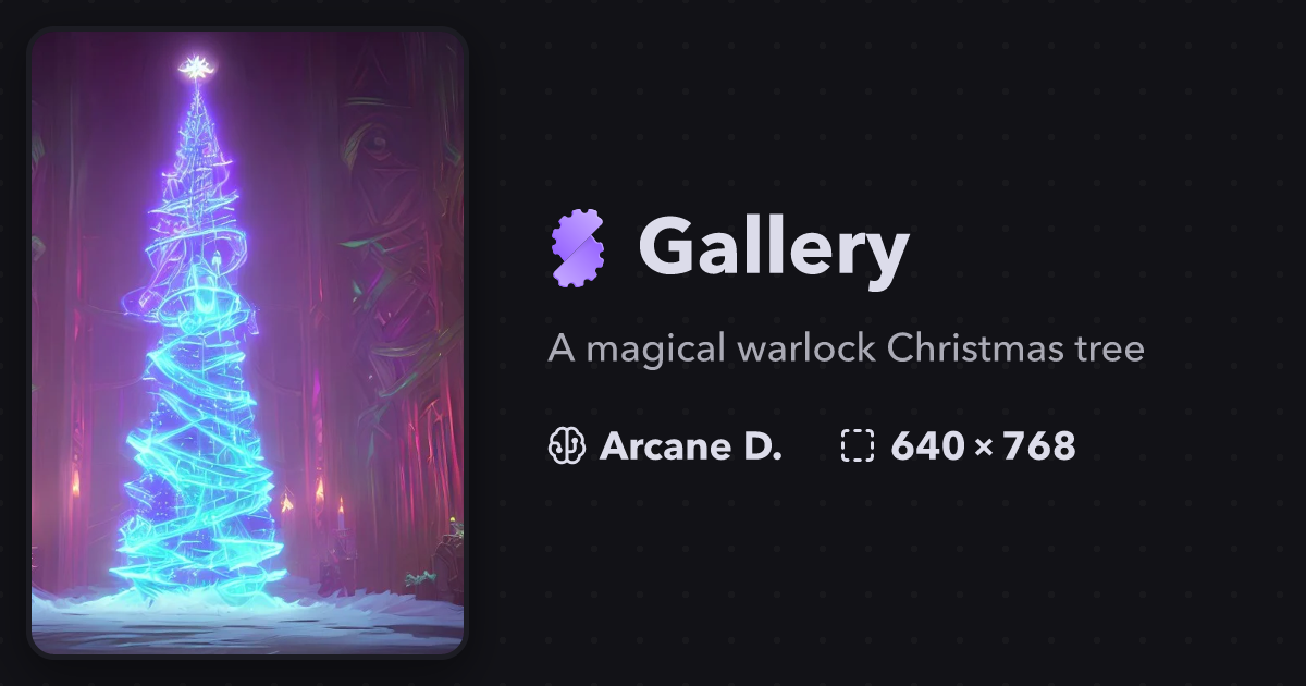 "A magical warlock Christmas tree" | Gallery | Stablecog