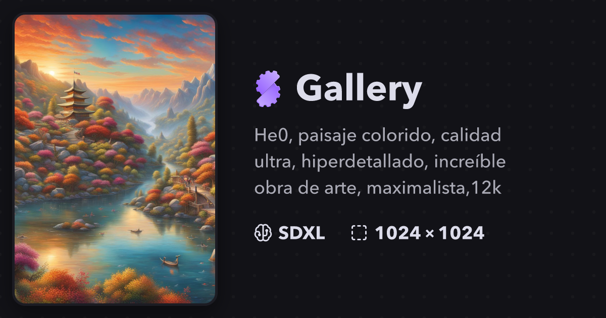 "He0, paisaje colorido, calidad ultra,..." | Gallery | Stablecog