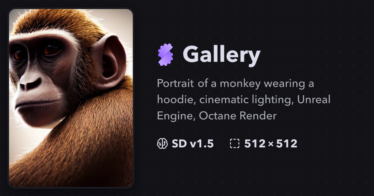 "Portrait of a monkey wearing a hoodie..." | Gallery | Stablecog