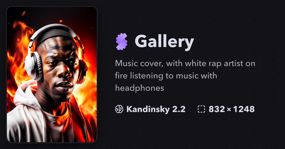 "Music cover, with white rap artist on fi..." | Gallery | Stablecog