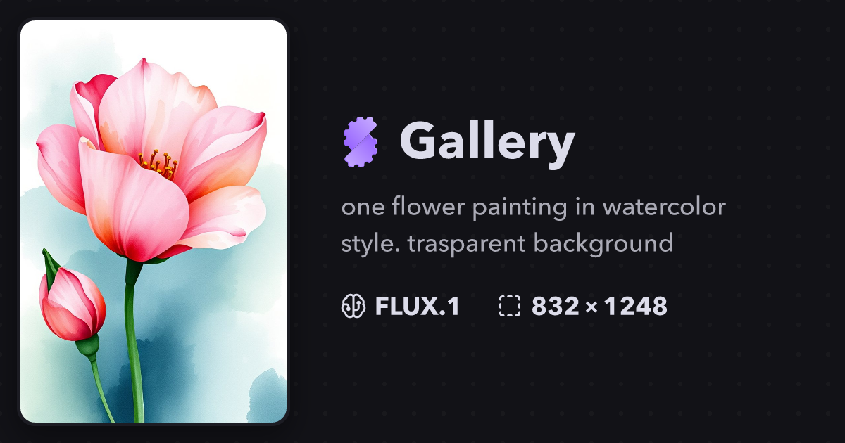 "one flower painting in watercolor sty..." | Gallery | Stablecog