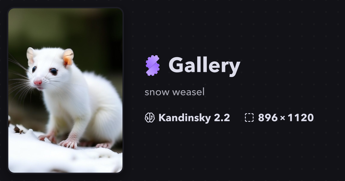 "snow weasel" | Gallery | Stablecog