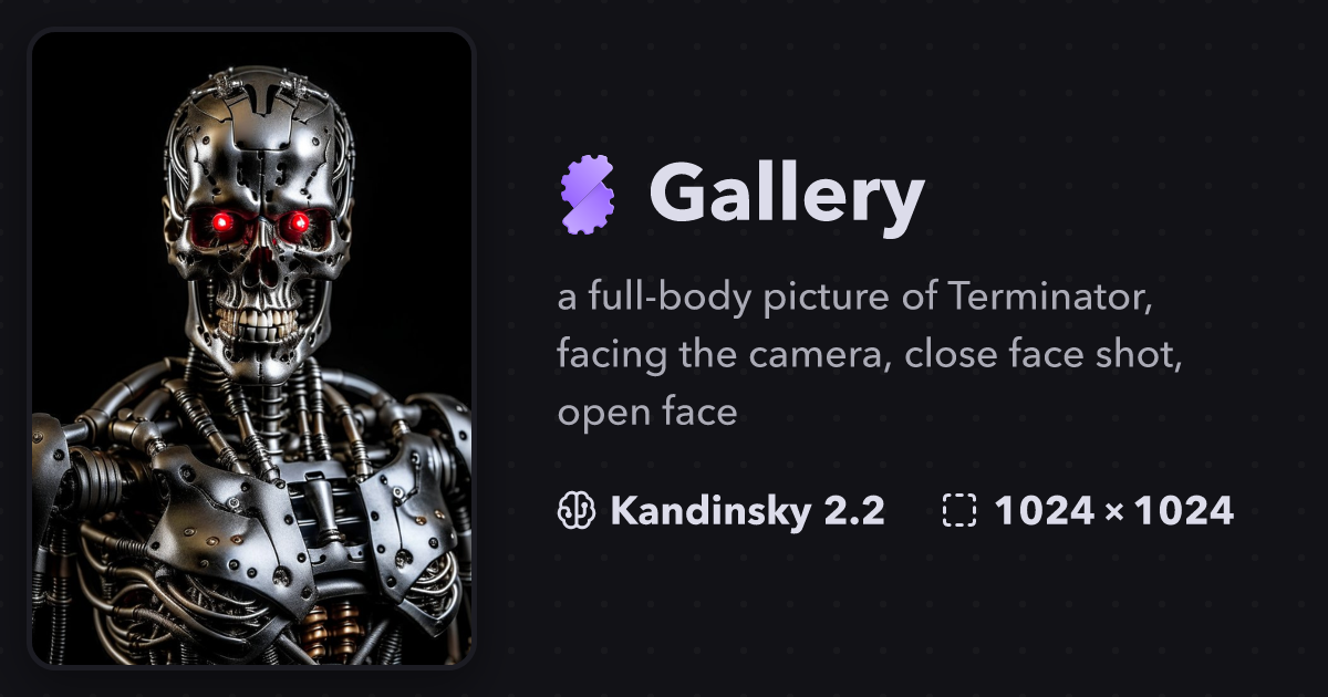 "a full-body picture of Terminator, fa..." | Gallery | Stablecog