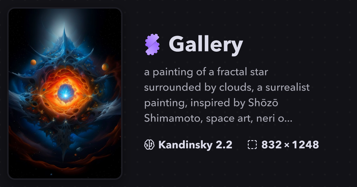 "a painting of a fractal star surround..." | Gallery | Stablecog