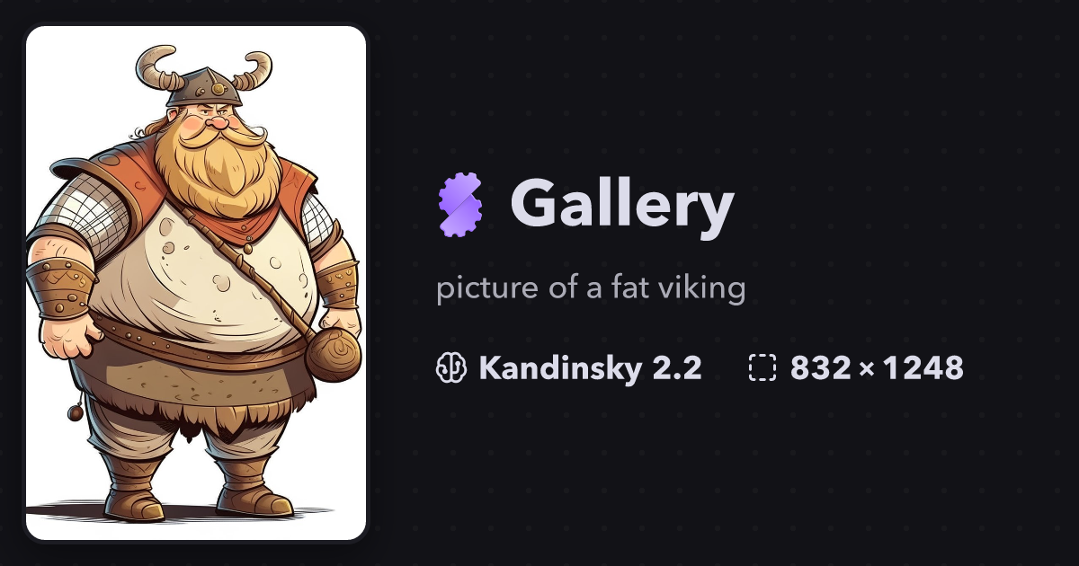 "picture of a fat viking" | Gallery | Stablecog