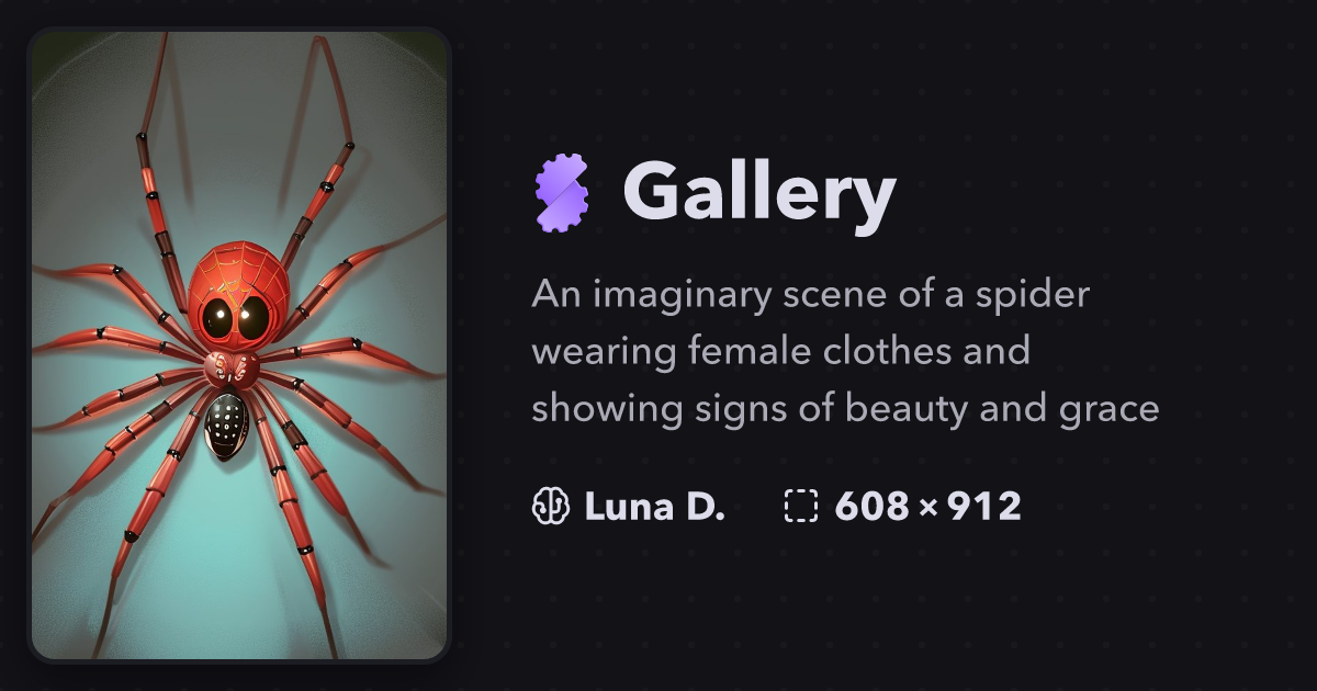 "An imaginary scene of a spider wearin..." | Gallery | Stablecog