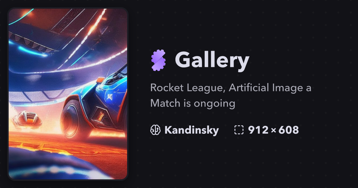 "Rocket League, Artificial Image a Mat..." | Gallery | Stablecog