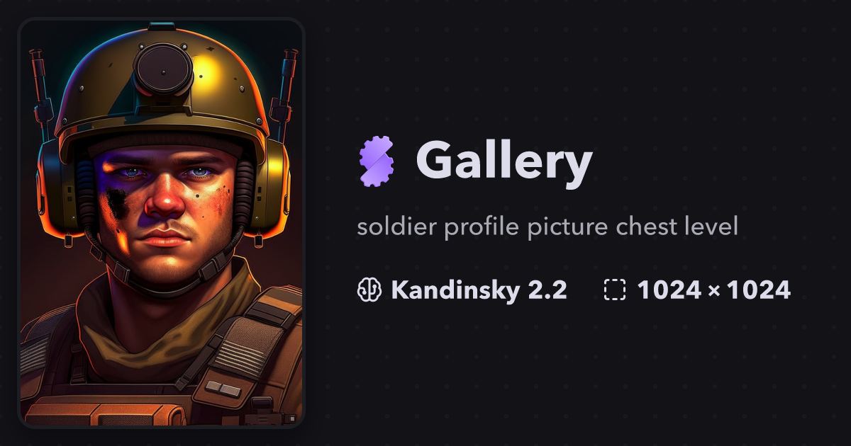 "soldier profile picture chest level" | Gallery | Stablecog